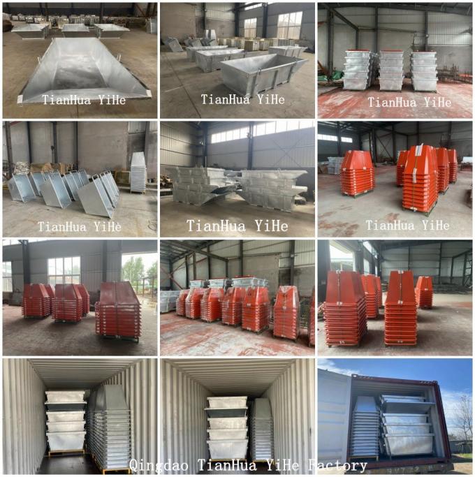 ODM Orange 4 Yard Skip Crane Boat Skip For Construction Garbage