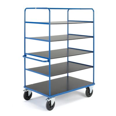 75kg Steel Platform Push Cart Double Handle Flatbed Push Cart