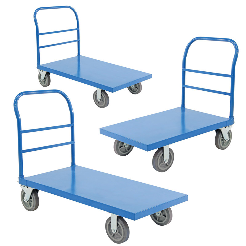 300KG 400KG Heavy Duty Platform Trolley Blue Hand Truck Push Cart