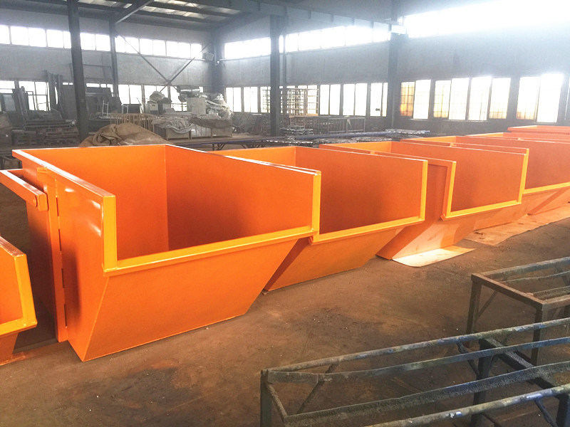 ODM Orange 4 Yard Skip Crane Boat Skip For Construction Garbage