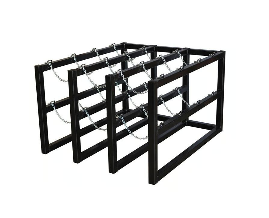 Metal Fab Oxygen Cylinder Rack OSHA 4 Cylinder Gas Bottle Rack