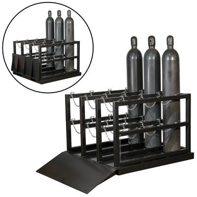 4 Cylinder Oxygen Tank Storage Rack 10in Gas Cylinder Racks And Stands