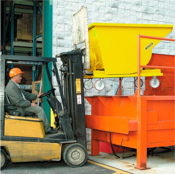 4000Lbs Self Dumping Steel Hopper Forklift Attachment Forklift Dump Cart