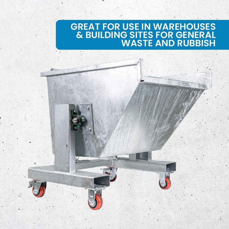 Yellow 7000 LBS Forklift Tipping Bin OEM Tipping Skip Bins