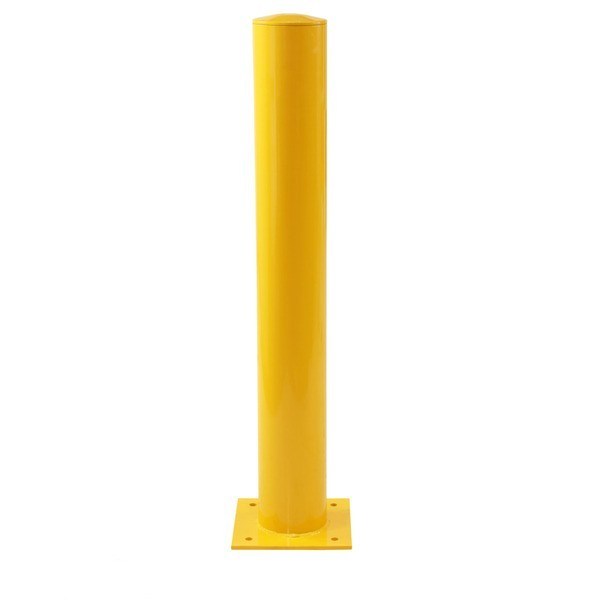 Yellow 1200mm Steel Safety Bollards Barriers Powder Coating Or Hot ...