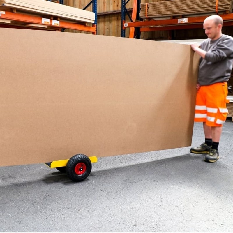 OEM 200kg Panel Board Trolley With Pneumatic Tyres Metal Fab Products