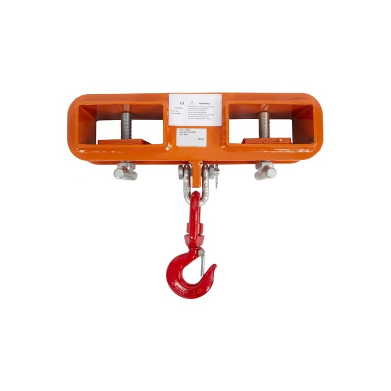 Orange Fork Truck Swivel Hook Attachment 1 Tonne 1000KGS Capacity