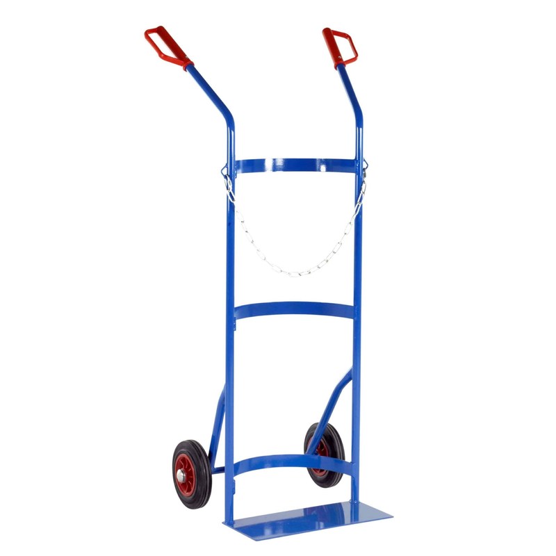 Powder Coating Propane Cylinder Trolley Oxygen Tank Carrier With Wheels