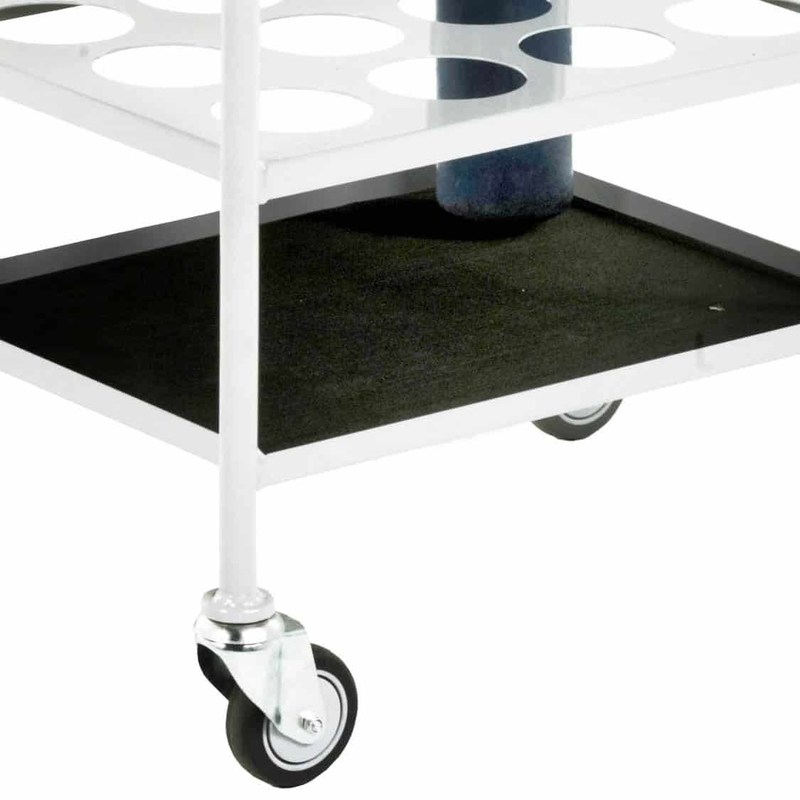 Small Oxygen Gas Cylinder Cart Fabrication O2 Tank Cart White