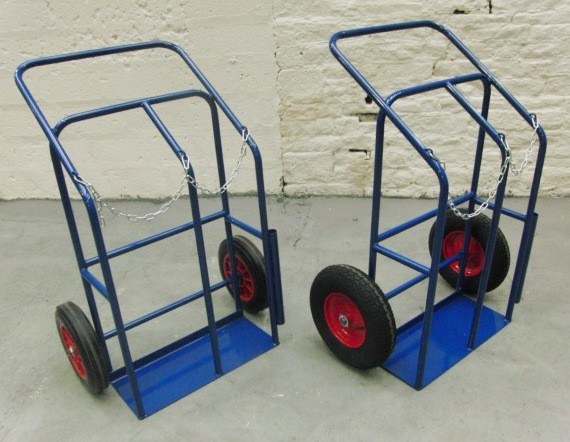 Metal Fab Oxygen Acetylene Cart 2 Wheel Propane Tank Dolly