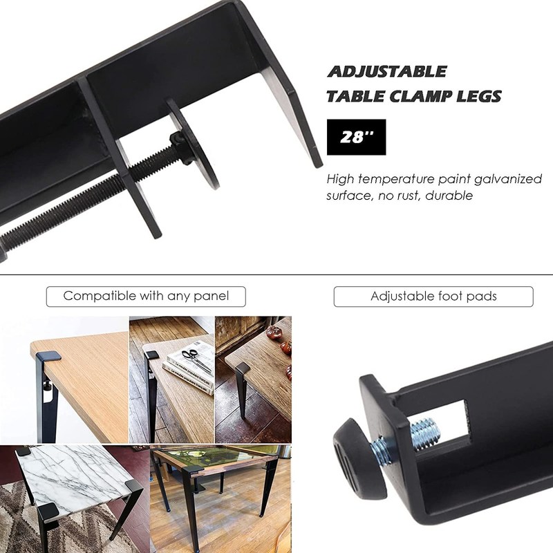 4PCS 28 Inch Steel Table Legs DIY Modern Furniture Legs Metal