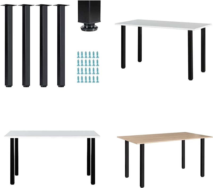 Black Metal Table Legs 28 Inch Table Legs Set Of 4 Square