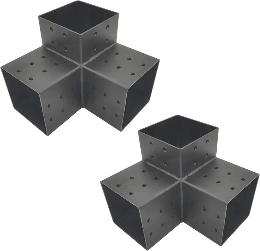 2mm 3mm 4x4 Post 3 Way Bracket Metal Fabrication Products Outdoor ...