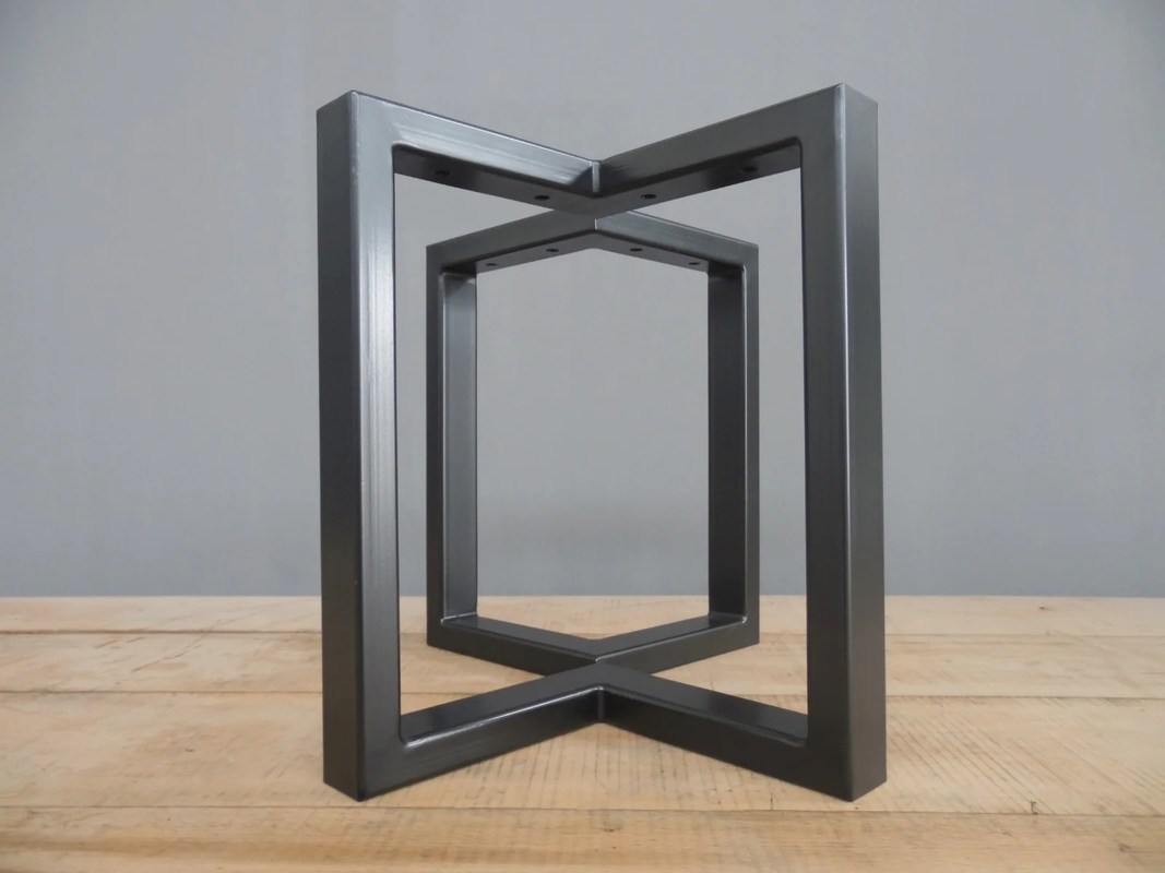 16" H X 14" W BRACKET COFFEE TABLE LEGS METAL, HEIGHT 12" - 17" SET(2)