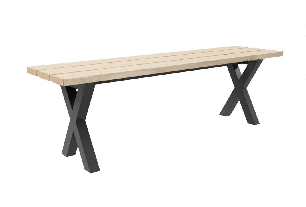 X SHAPED STEEL BENCH LEGS WITH TOP SUPPORT BAR