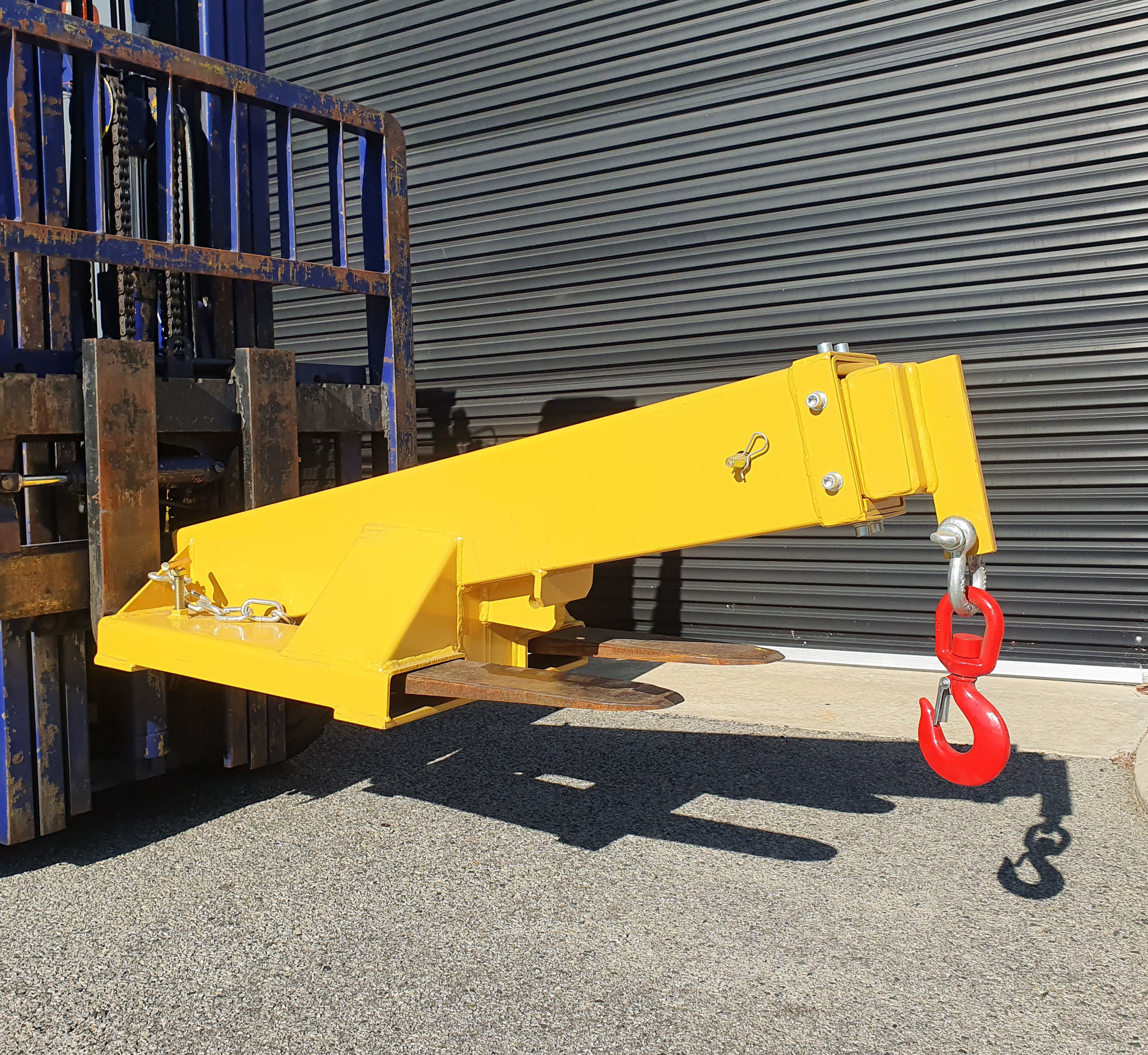 4700kg Angled Extendable Jib Forklift Attachment Metal Fabrication