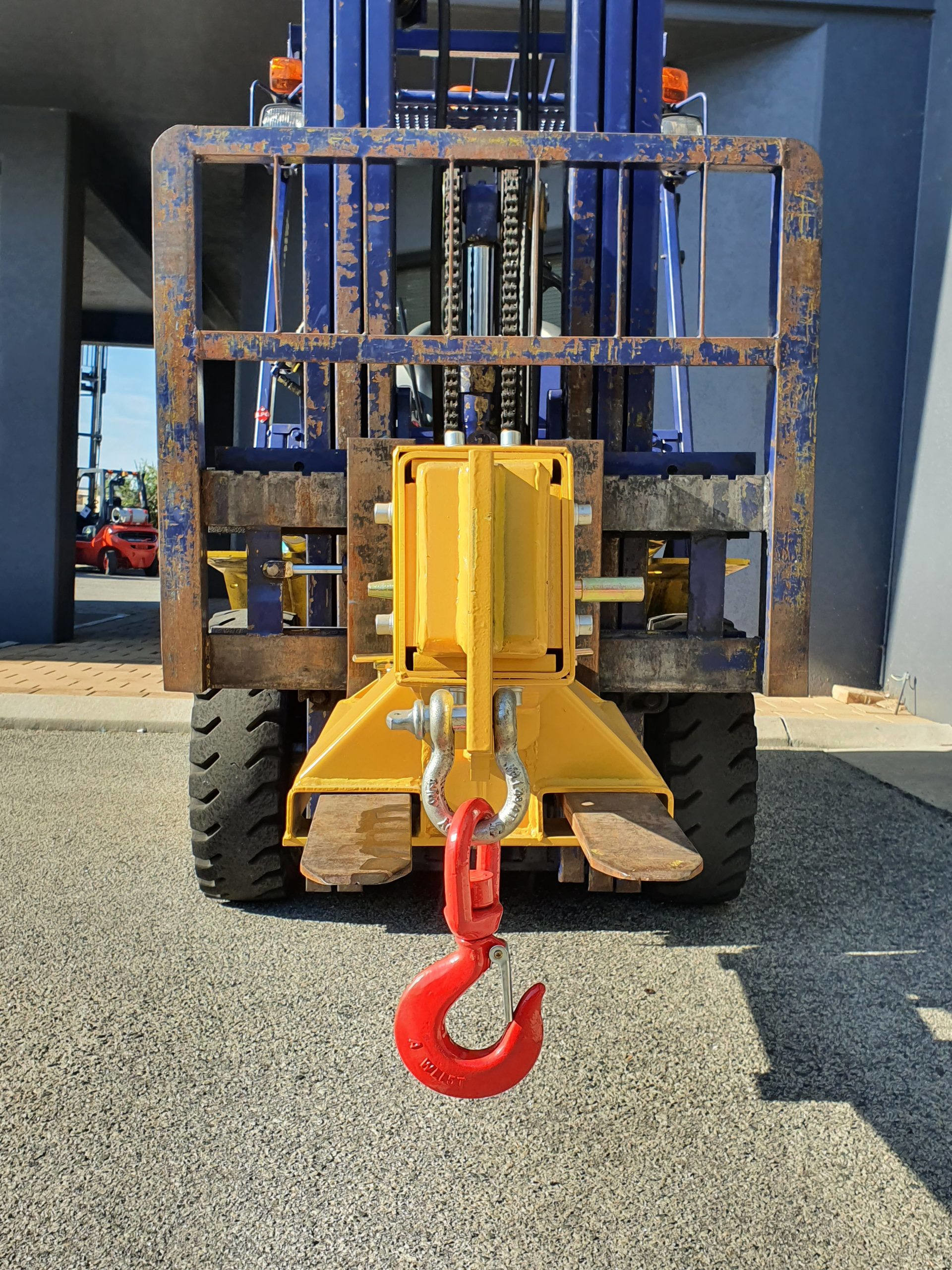 4700kg Angled Extendable Jib Forklift Attachment Metal Fabrication