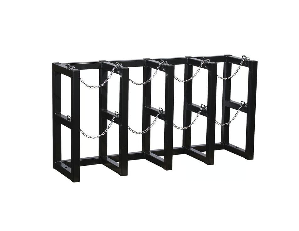Metal Fab Oxygen Cylinder Rack OSHA 4 Cylinder Gas Bottle Rack