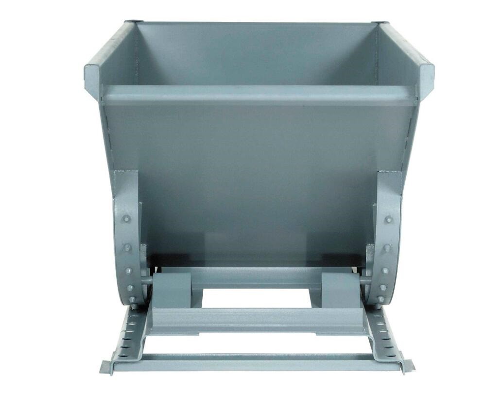 Low Profile Self Dumping Forklift Hopper 4000lbs Metal Dump Hopper