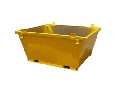 Galvanised Crane Bin Forklift Attachment Forklift Hopper Dumpster