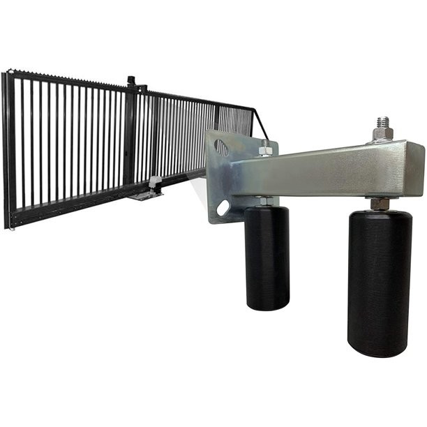 Adjustable Slide Gate Guide Rollers Upper Bolted Bracket Mount 6"Black ...