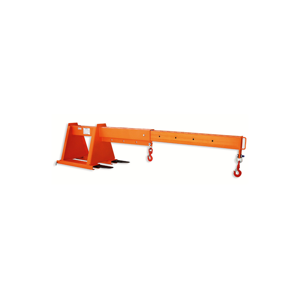 1000kg Forklift Mounted Jib Crane Forklift Attachment Orange