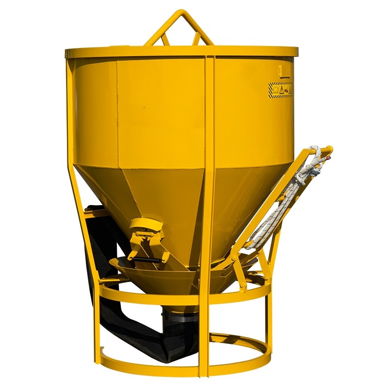 1000L 1m3 Concrete Skip 2m3 Concrete Column Skip With Rubber Hose