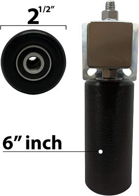 Adjustable Slide Gate Guide Rollers Upper Bolted Bracket Mount 6"Black ...